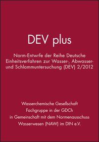 'DEV plus' von 'Fachgruppe in der GDCh Wasserchemische Gesellschaft ...