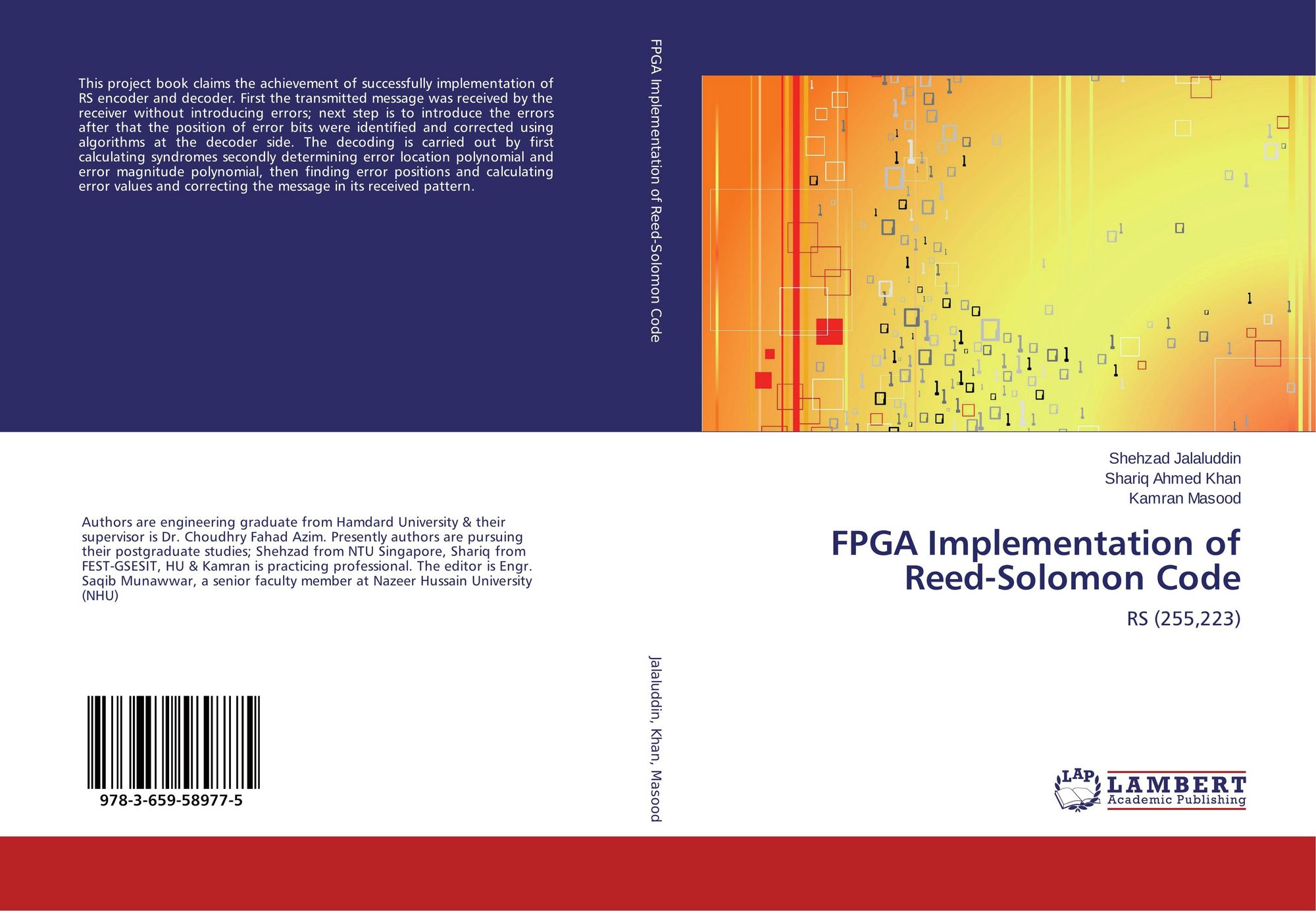 'FPGA Implementation of Reed-Solomon Code' von 'Shehzad Jalaluddin' - 'Taschenbuch' - '978-3-659 ...