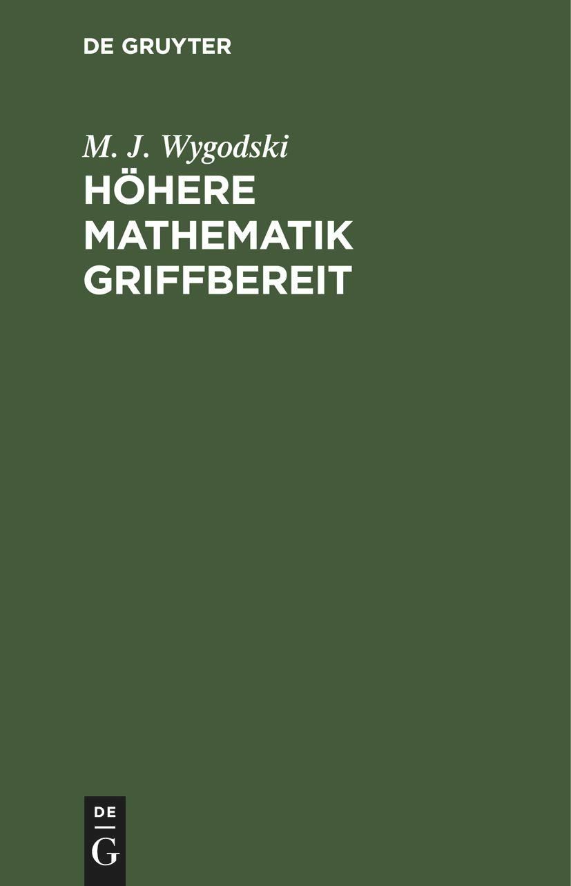 'Höhere Mathematik griffbereit' von '' - Buch - '978-3-11-252659-0'