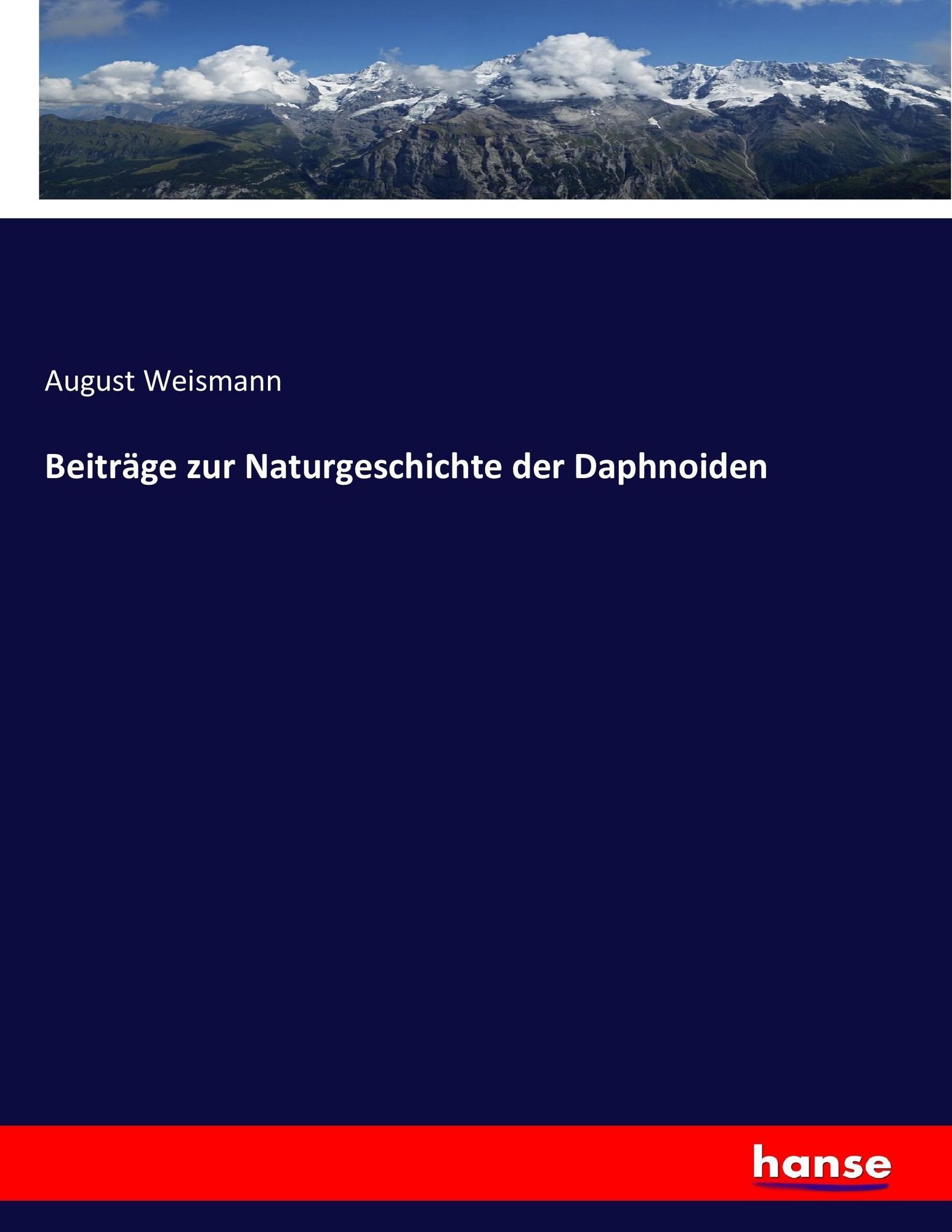 'Beiträge zur Naturgeschichte der Daphnoiden' von 'August Weismann ...
