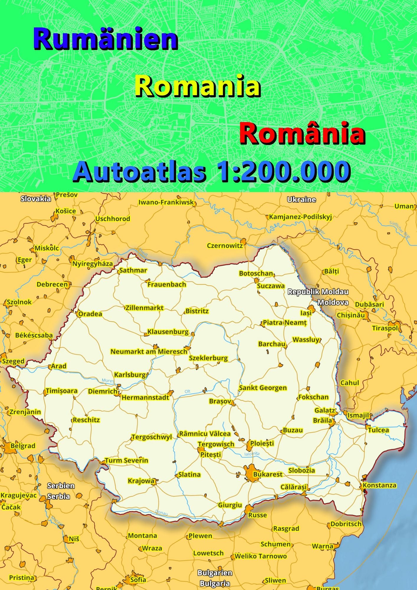 'Rumänien Autoatlas, Straßenatlas 2023/2024 1:200.000 (România)' von 'M ...