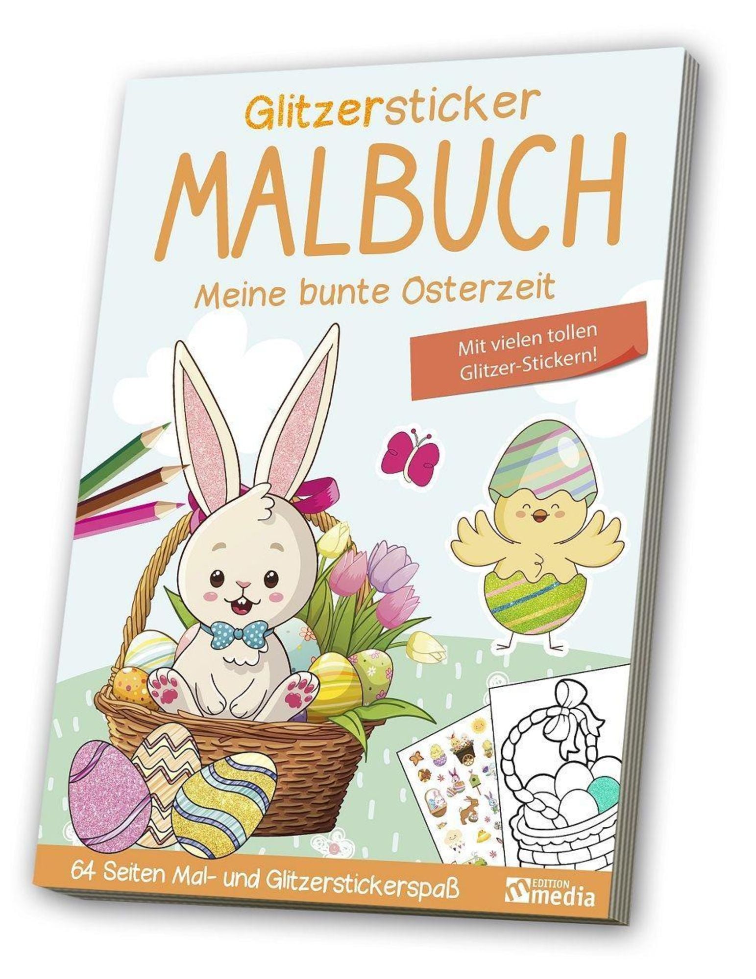 'Glitzer-Sticker-Malbuch Ostern' von '' - Buch