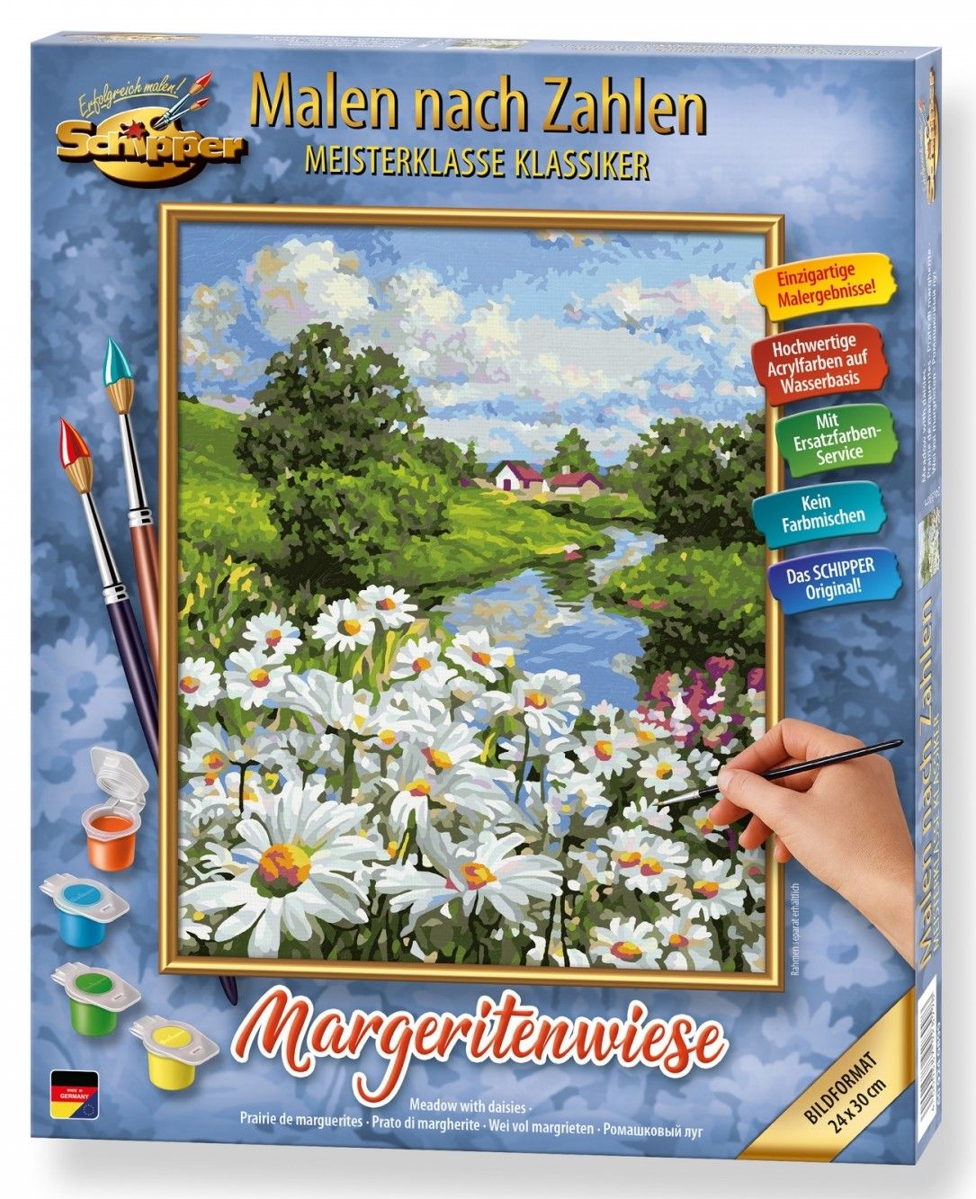 'Schipper 609240899 - Malen nach Zahlen, Meisterklasse Klassiker, Margeritenwiese, 24x30cm ...