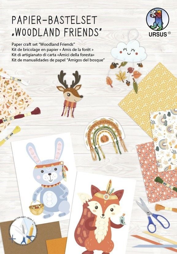 URSUS Kinder-Bastelsets Papier-Bastelset Woodland friends - Bastel-Sets ...