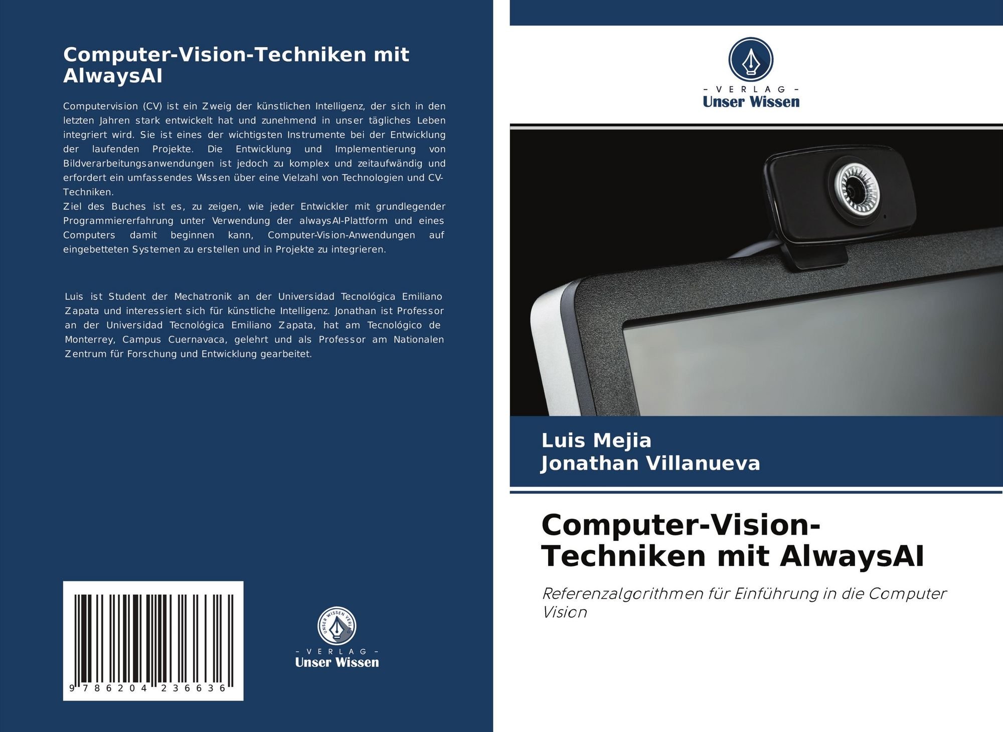 'Computer-Vision-Techniken mit AlwaysAI' von 'Luis Mejia' - Buch - '978-620-4-23663-6'