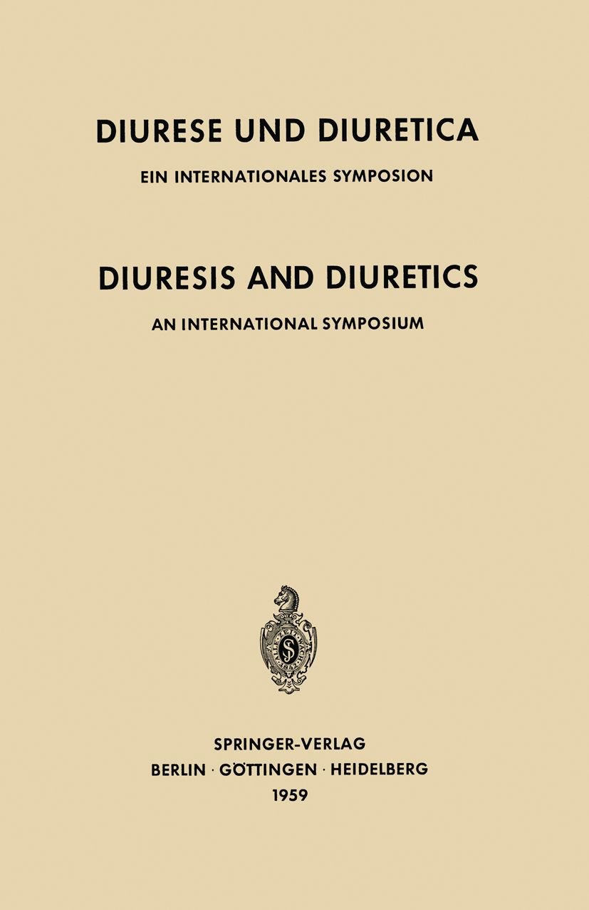 "Diuresis and Diuretics / Diurese und Diuretica" online kaufen | Thalia