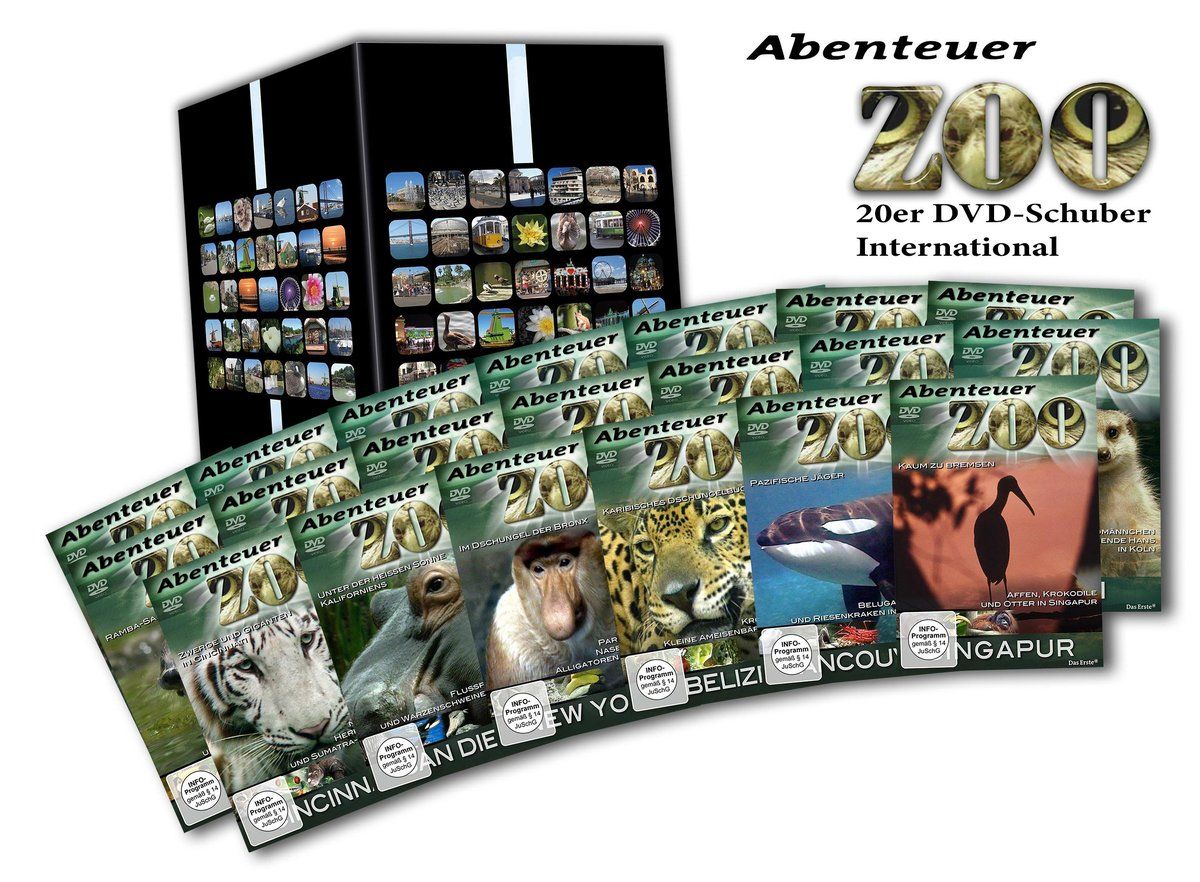 Abenteuer Zoo - Internationale Zoos - 20er DVD-Schuber [20 DVDs] - DVD ...