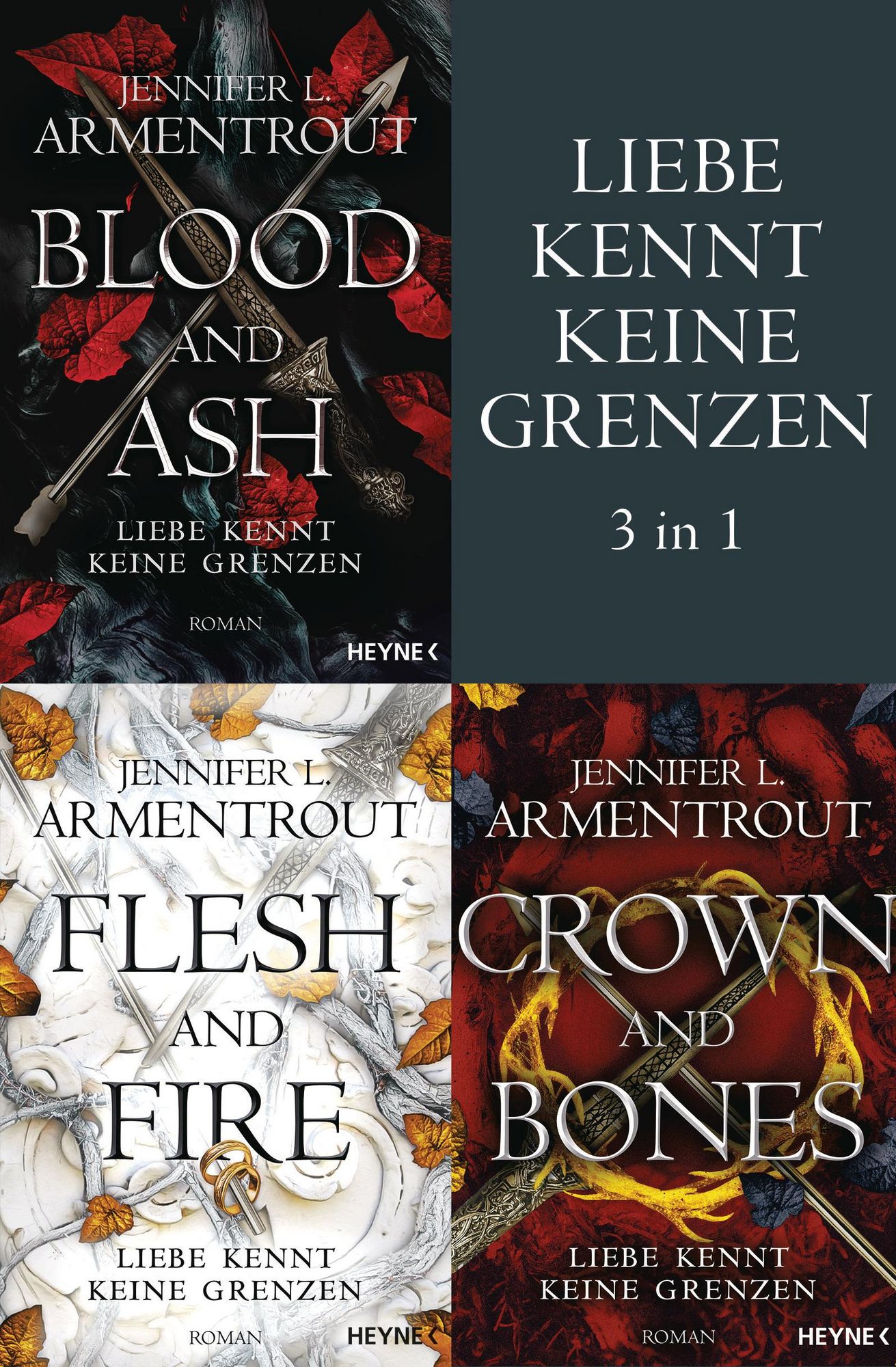 Liebe kennt keine Grenzen 1-3: Blood & Ash / Flesh & Fire / Crown & Bones von Jennifer L ...