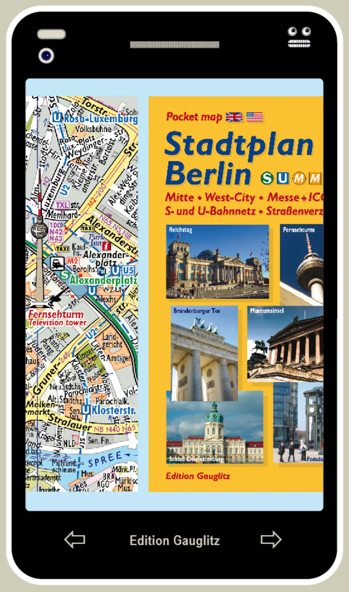 'Stadtplan Berlin (Handy-Look)' von '' - Buch - '978-3-933502-50-6'