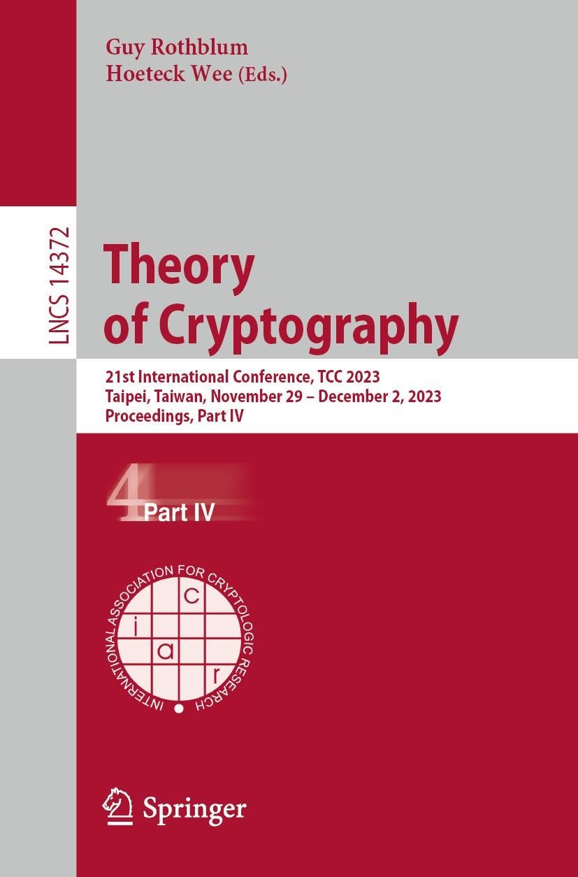 'Theory of Cryptography' von '' - eBook