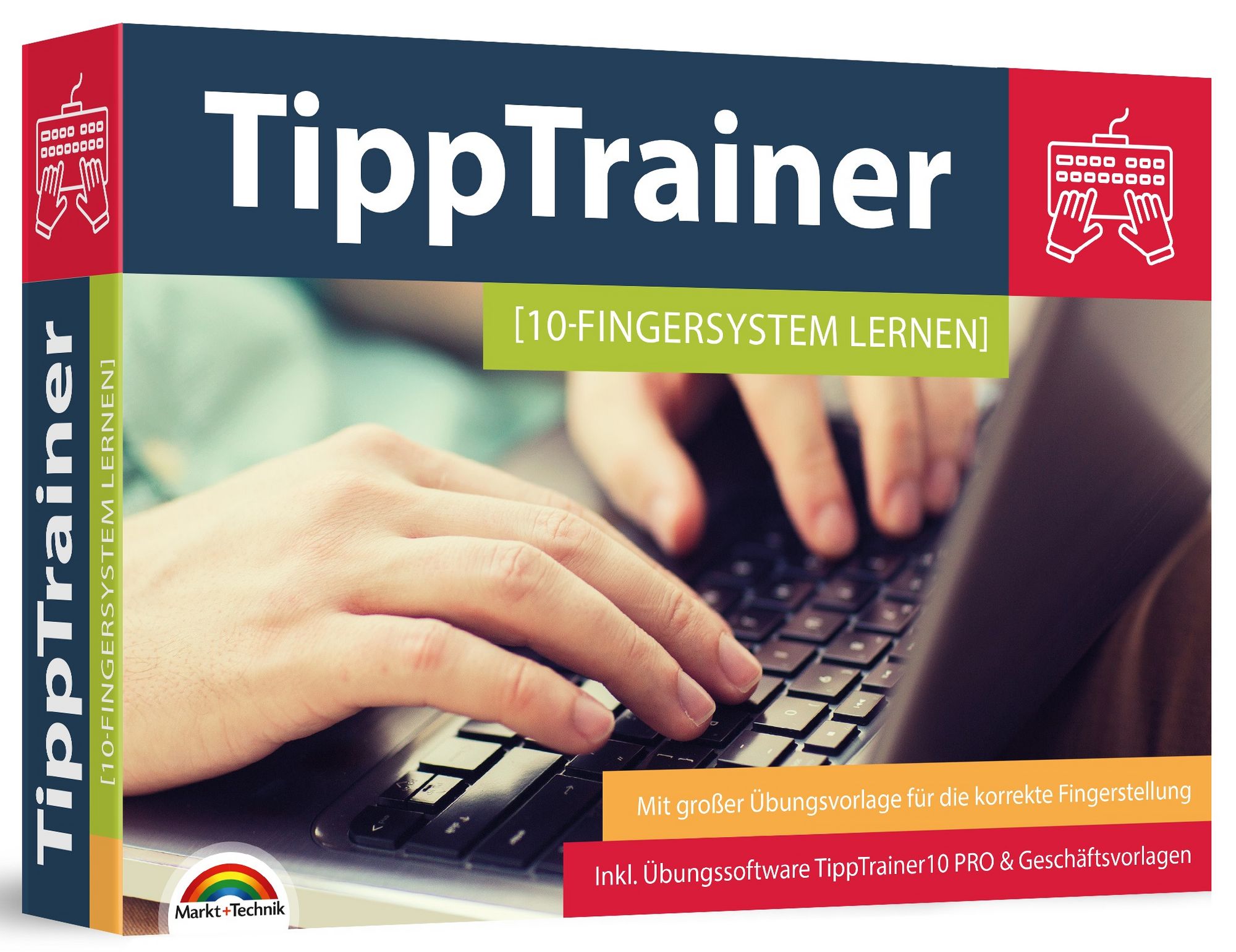 "10 Finger Tippen für zu Hause am PC lernen - blind jedes Wort finden - Maschinenschreiben inkl ...