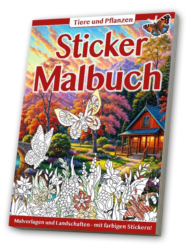 'Sticker Malbuch: Erwachsene Tiere & Pflanzen' von '' - Buch