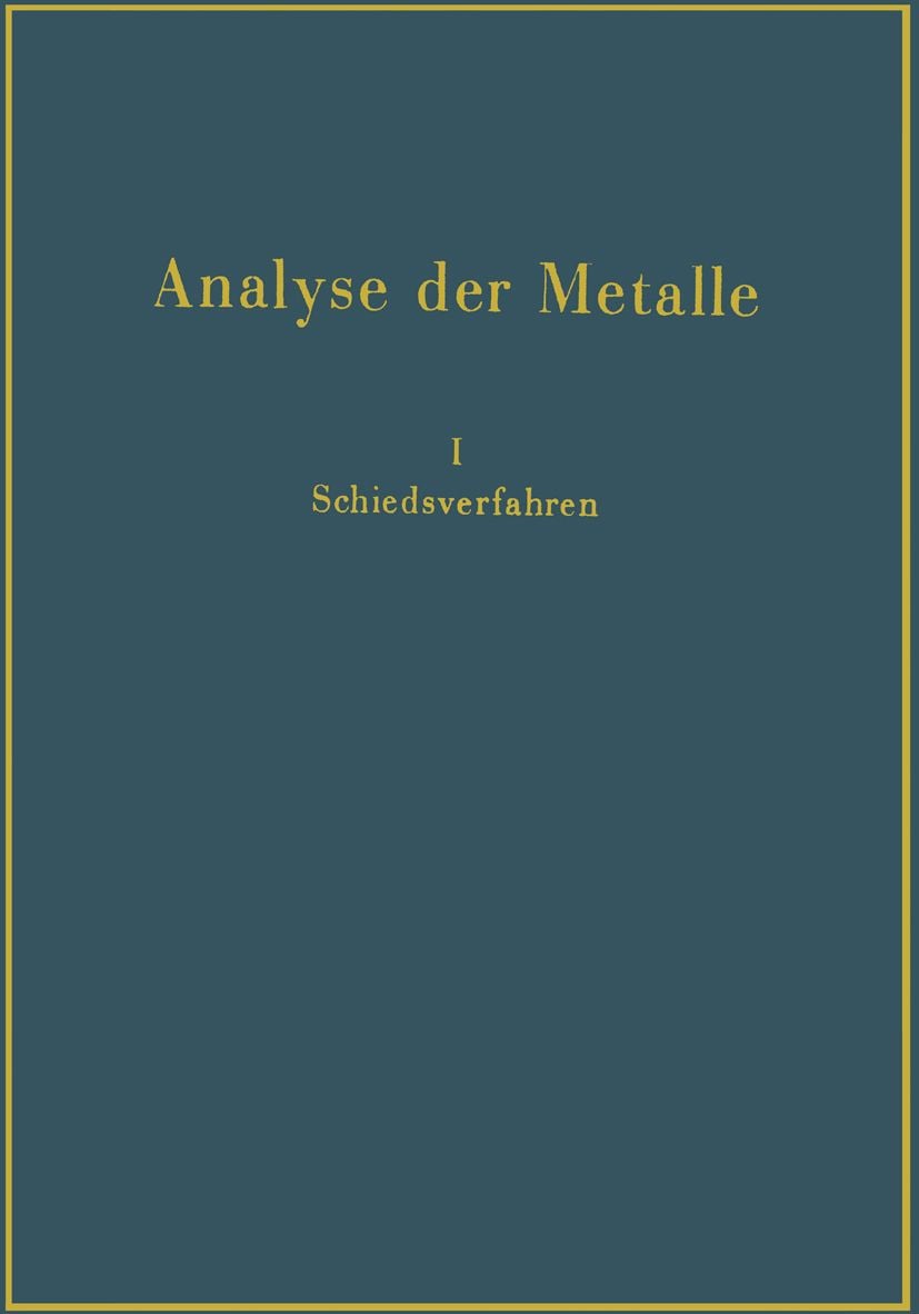 "Analyse der Metalle" online kaufen