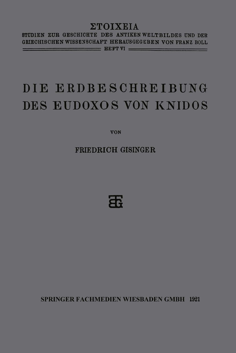 "Die Erdbeschreibung des Eudoxos von Knidos" online kaufen