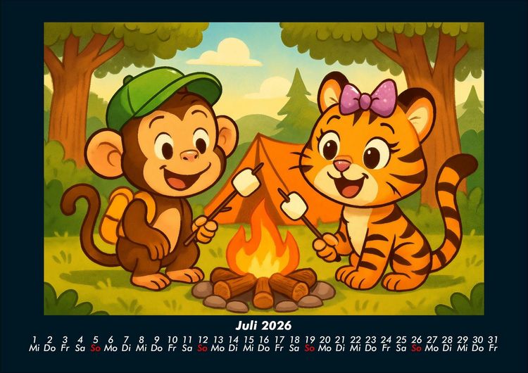 "Milo & Tina - Ein Jahr voller Freundschaft 2026 Fotokalender DIN A4 ...