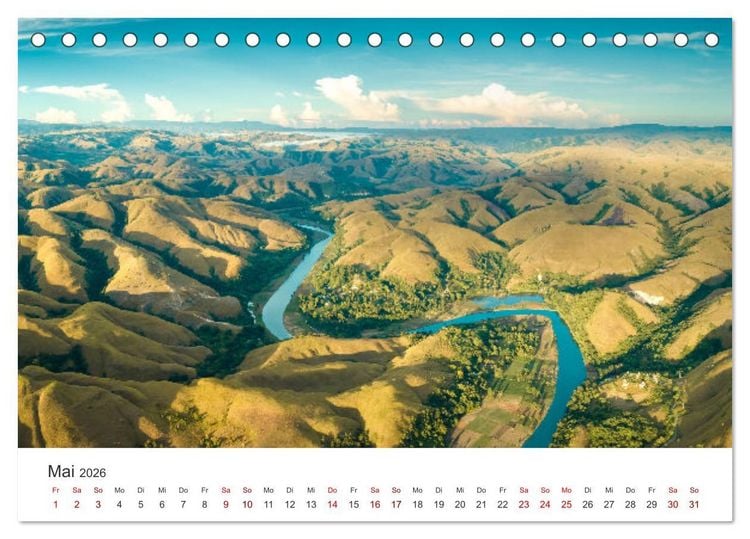 "Indonesien Luftaufnahmen (Tischkalender 2026 DIN A5 quer), CALVENDO ...