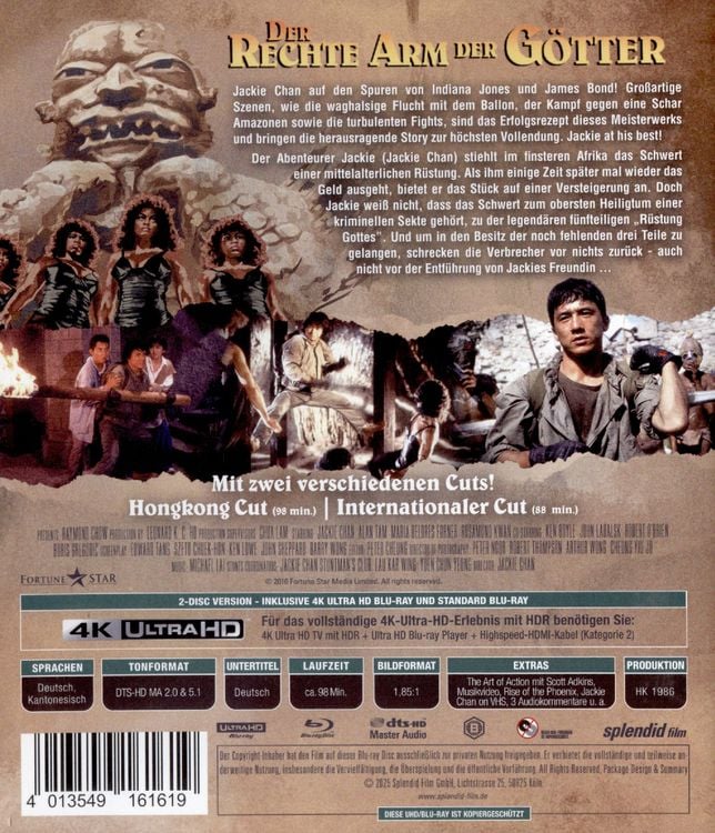 Armour of God - Der rechte Arm der Götter - Legacy Collection LTD. - 4K HDR 2-Disc Limited ...