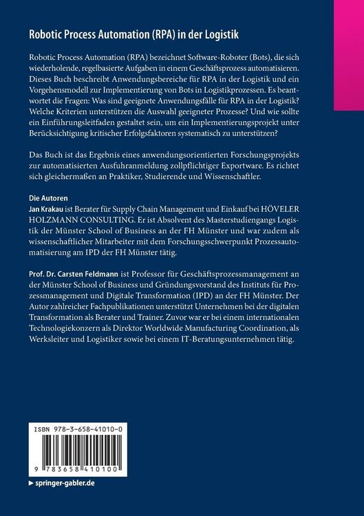 "Robotic Process Automation (RPA) in der Logistik" online kaufen