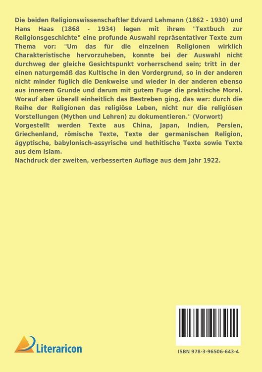 "Textbuch zur Religionsgeschichte" online kaufen