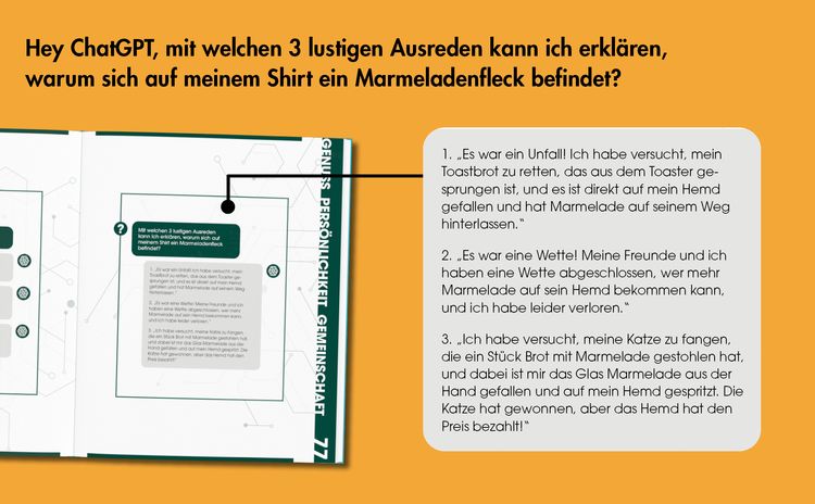 ""Hey, ChatGPT, wie erkenne ich, ob meine Katze die Weltherrschaft anstrebt?"" online kaufen