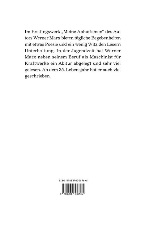 "Meine Aphorismen" online kaufen