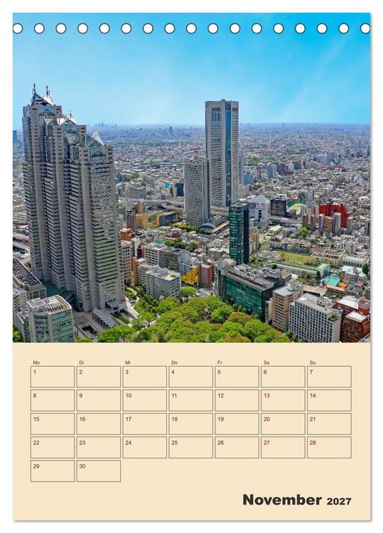 Tokio Terminplaner Tischkalender 2027 Din A5 Hoch Calvendo