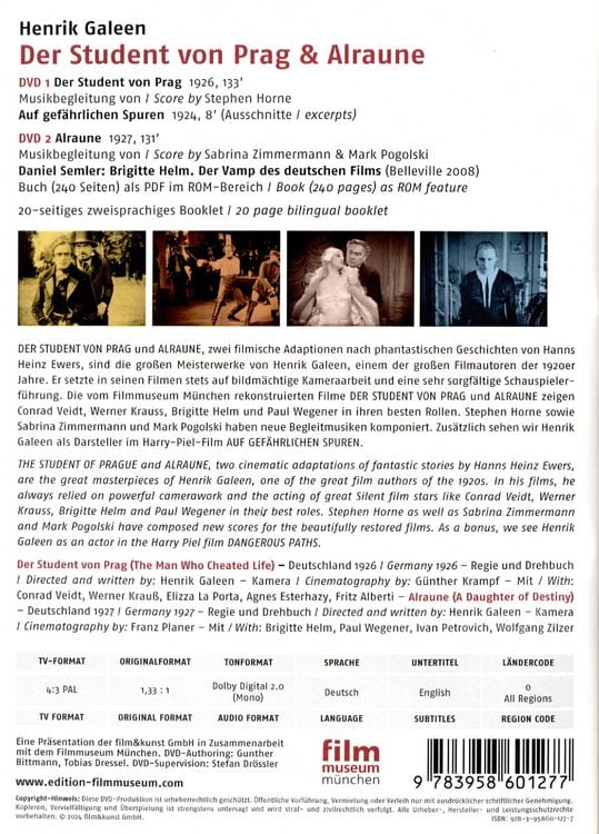 Der Student von Prag & Alraune [2 DVDs] von Henrik Galeen - DVD | Thalia