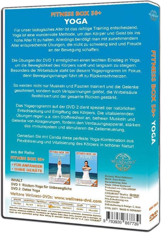 Fitness Box 50+ Yoga - Die besten Anfänger-Übungen ohne Geräte [2 DVDs] von Clitora Eastwood ...