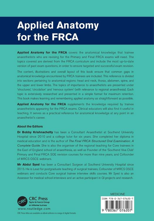 "Applied Anatomy for the FRCA" auf Englisch kaufen