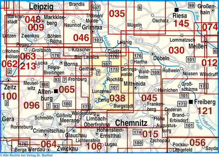 "Rochlitzer Muldental und Umgebung 1 : 35 000. Wanderkarte LZ bis 2028" online kaufen