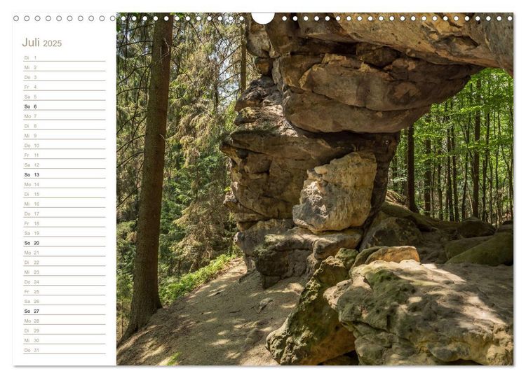 "Höhlen, Grotten, Boofen - Elbsandstein (Wandkalender 2025 DIN A3 quer ...