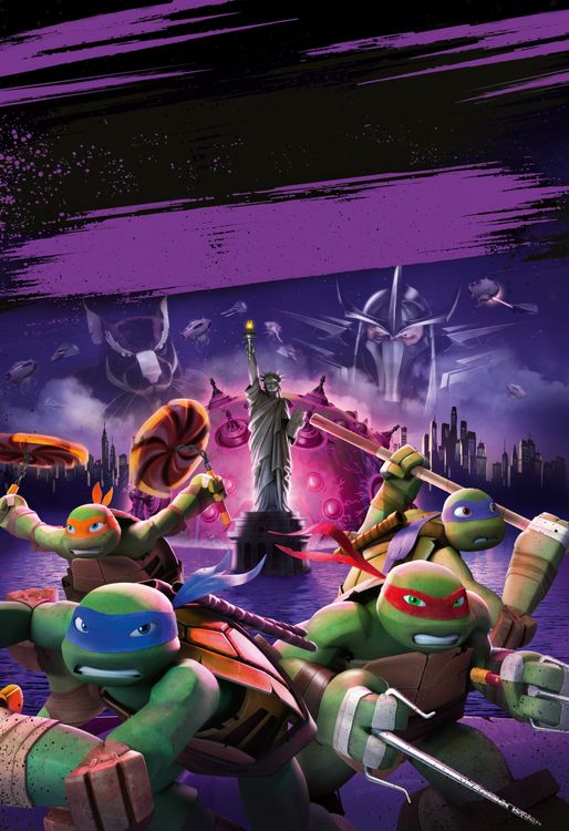 Purple Teenage Mutant Ninja Turtles Cartoon