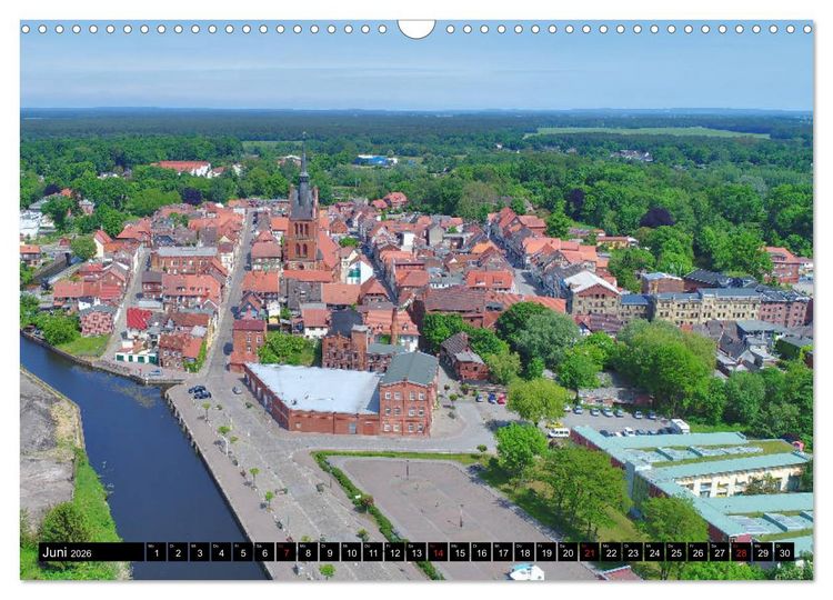 "Grabow - Fachwerkstadt an der Elde (Wandkalender 2026 DIN A3 quer ...