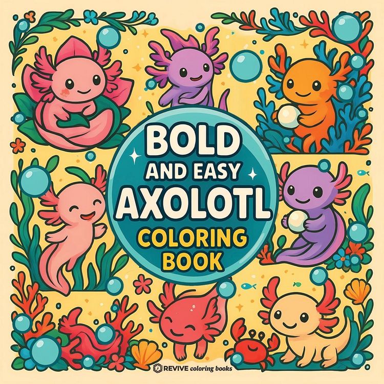 "Bold & Easy Axolotl Coloring Book" auf Englisch kaufen
