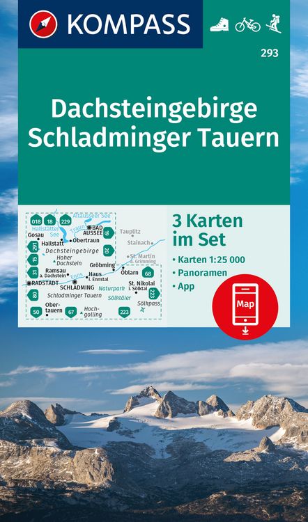"KOMPASS Wanderkarten-Set 293 Dachsteingebirge, Schladminger Tauern (3 ...