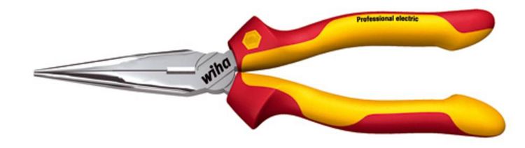Wiha 26727 VDE Flachrundzange Gerade Werkzeugstahl 200mm online ...