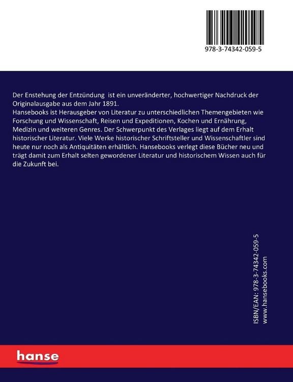 "Der Enstehung der Entzündung" online kaufen