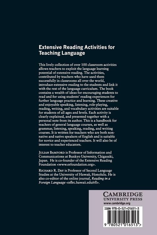 Extensive Reading Activities for Teaching Language online bestellen