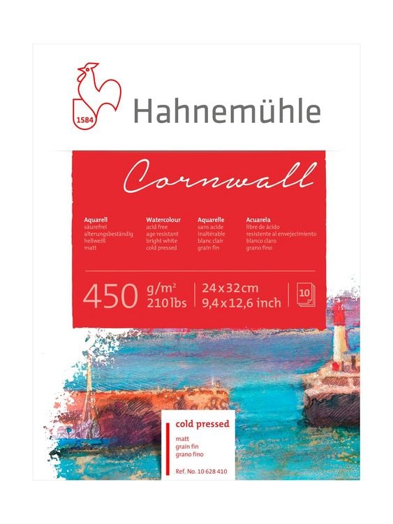 Hahnemühle Papier Cornwall, 24 x 32 cm, 450 g/m² - Künstlerpapier ...