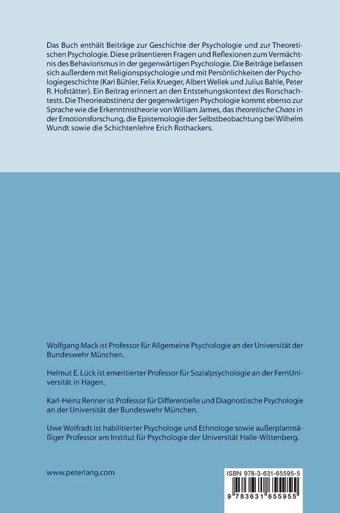 "Behaviorismus und Erkenntnistheorie im psychologisch-historischen ...