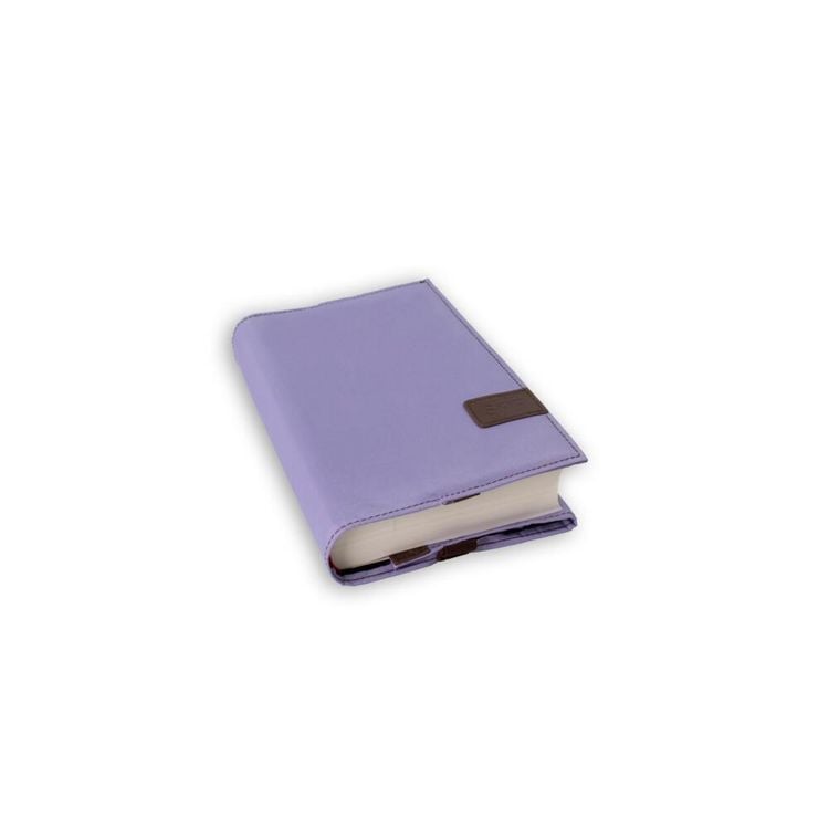 "BookSKIN Buch Einband (Größenverstellbar) in Purpur mit Lesezeichen ...