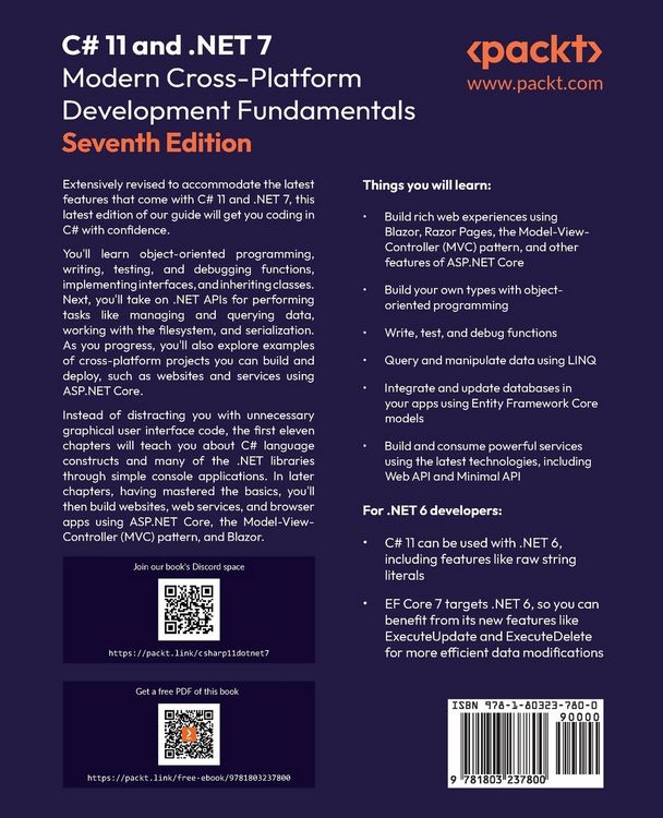 "C# 11 and .NET 7 - Modern Cross-Platform Development Fundamentals - Seventh Edition" auf ...
