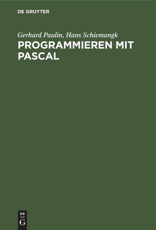 "Programmieren mit PASCAL" online kaufen