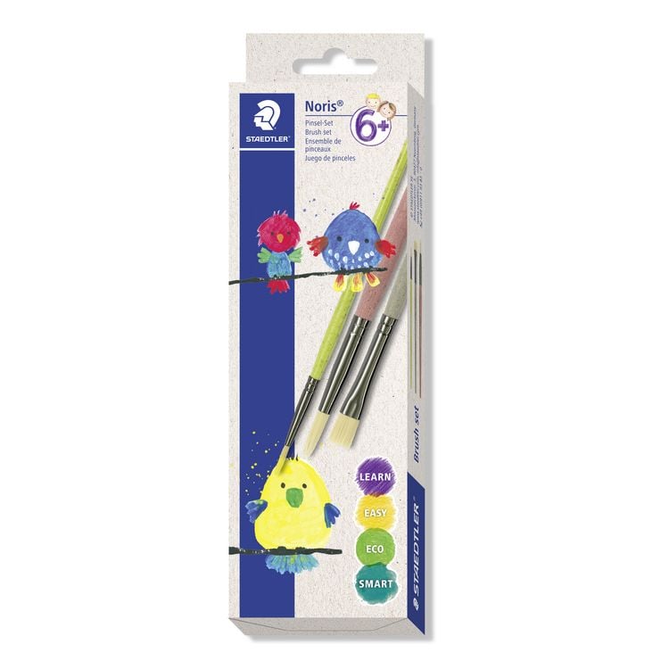 STAEDTLER STAEDTLER® 989 Pinselset Noris, 3er Set, 989R-S BK3 - Pinsel ...