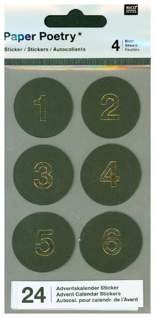 Adventskalender Sticker, Schwarz kaufen