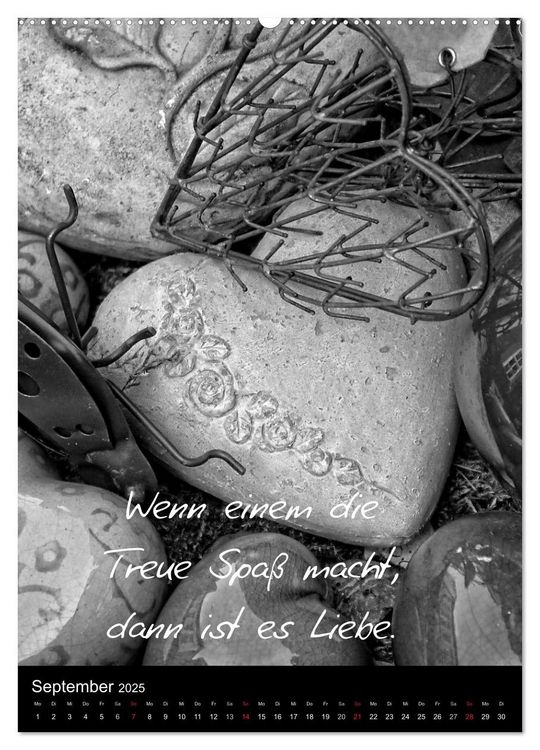 "Kluge Sprüche in Schwarz-Weiß (Wandkalender 2025 DIN A2 hoch ...