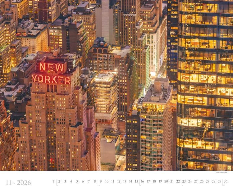 "New York 2026 – Städte-Reise-Kalender – Querformat 60 x 50 cm ...