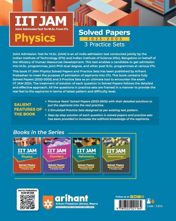 IIT JAM Physics Solved Papers (2023-2005) and 3 Practice Sets online ...