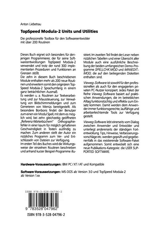"TopSpeed Modula-2 Units und Utilities" online kaufen