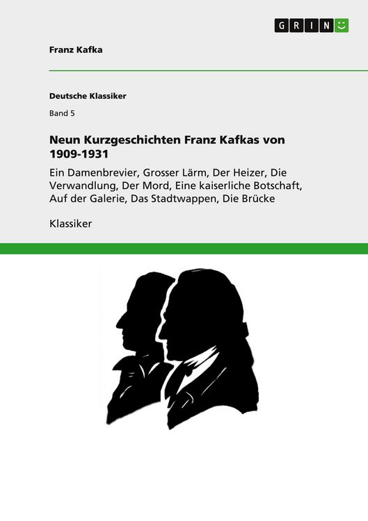 "Neun Kurzgeschichten Franz Kafkas von 1909-1931" online kaufen